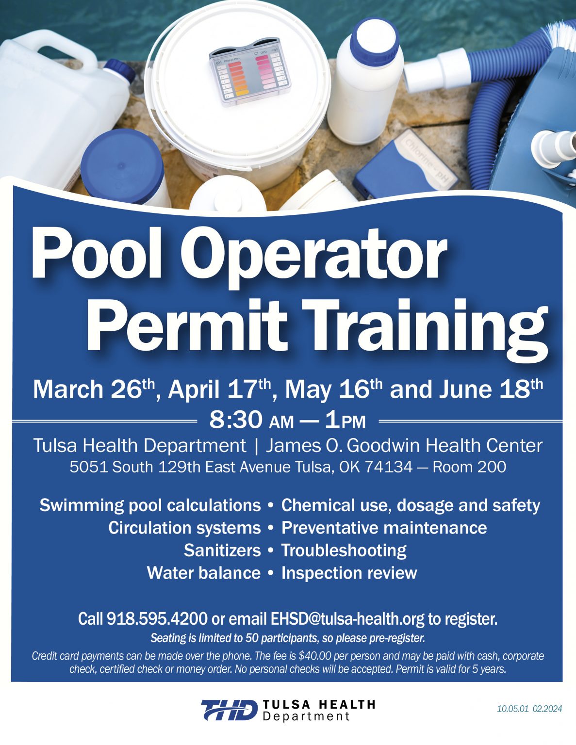 Pool Operator Permit Training - Tulsa Health Department