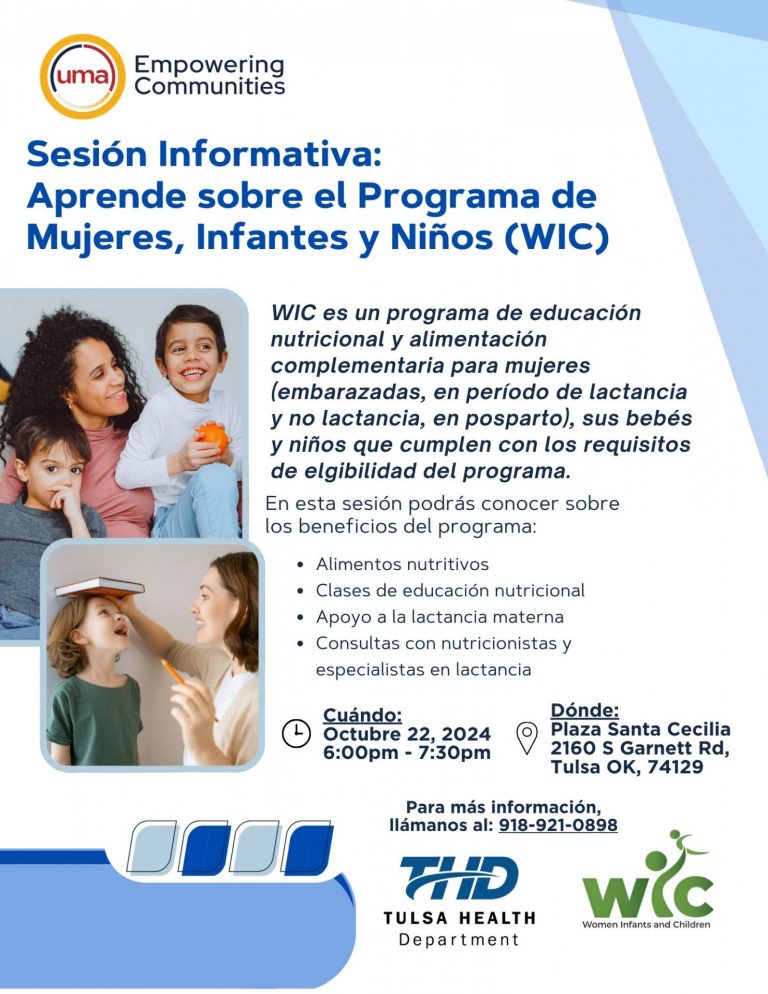 Sesión educativa de WIC en español - Tulsa Health Department